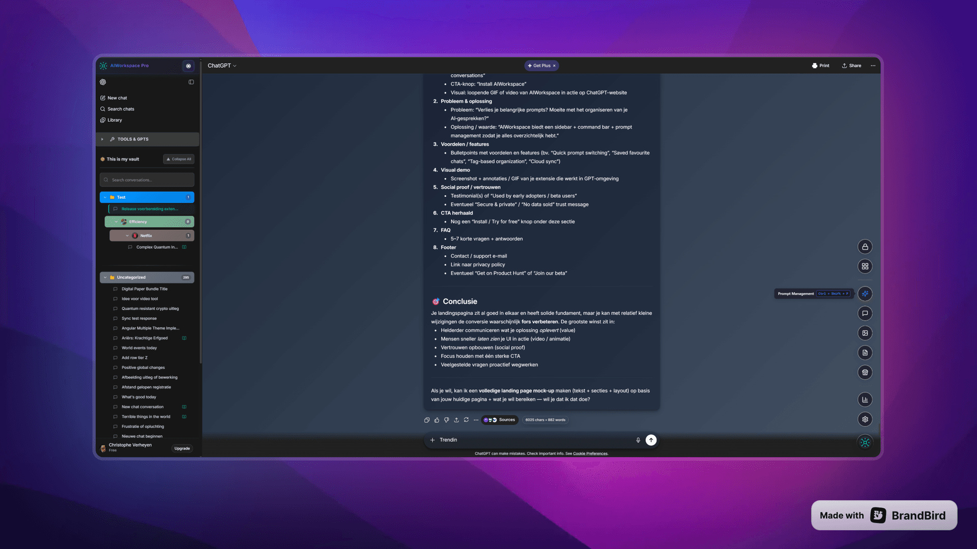 AI Workspace - Best ChatGPT Chrome Extension | Organize Prompts ...